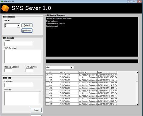 Sending Sms Using At Commands Via Gsm Modemgsm Phone Receiving Sms