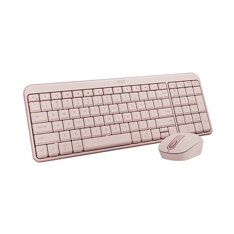 Logitech Mk250 Wireless Ergonomic Keyboard And Optical Mouse Combo Pink 920 013512 Image 1