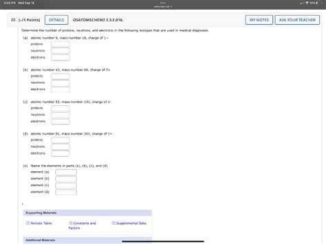 Solved Determine The Number Of Protons Neutrons And