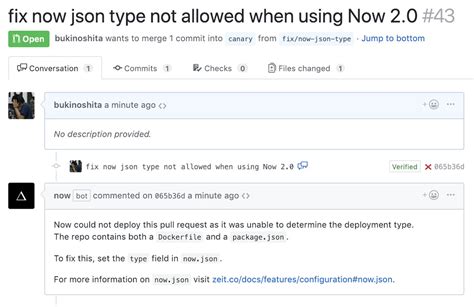 Now Complaining About `type` In `nowjson` · Issue 1759 · Vercelvercel · Github