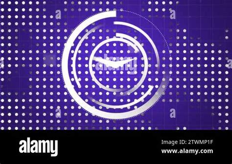 Digital Animation Of An Analog Clock With Hands Moving While Background