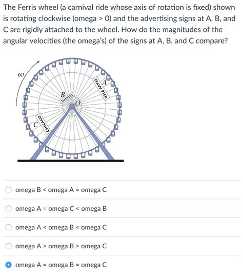 solved the ferris wheel a carnival ride whose axis of