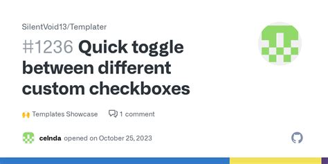 Quick Toggle Between Different Custom Checkboxes · Silentvoid13 Templater · Discussion 1236