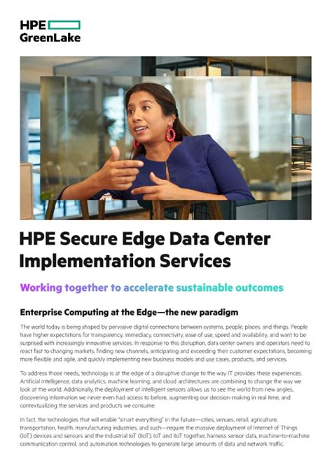 Hpe Secure Edge Data Center Implementation Services