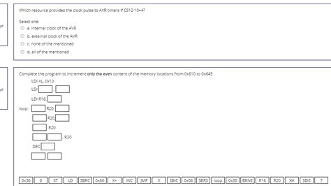 Solved Which Resource Provides The Clock Pulse To Avr Timers
