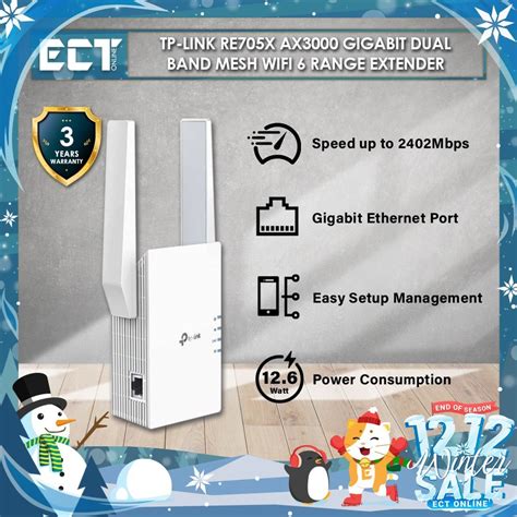 Tp Link Re705x Ax3000 Gigabit Dual Band Mesh Wifi 6 Range Extender Shopee Malaysia