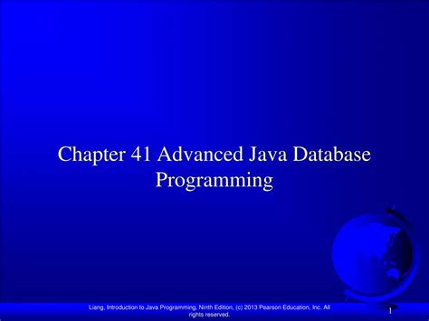 PPT Chapter 41 Advanced Java Database Programming PowerPoint Presentation ID 182616