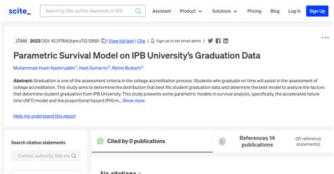 Parametric Survival Model On Ipb Universitys Graduation Data