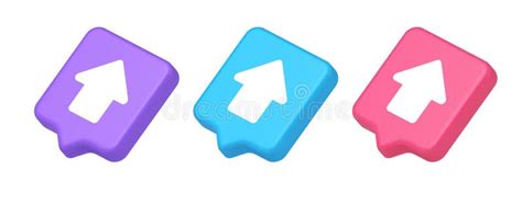 Arrow Up Button Directional Pointer Cyberspace Cursor 3d Realistic