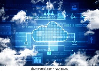 D Rendering Cloud Computing Stock Illustration Shutterstock