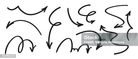 낙서 강조 화살표 아이콘입니다 기발한 트위스트 지그재그 라인 스프링 코일 곡선 웨이브를 디자인하십시오 벡터 그림 0명에 대한 스톡 벡터 아트 및 기타 이미지 Istock
