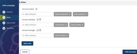 Defining Roles In The Campaign Talend Data Stewardship Getting Started Guide Help