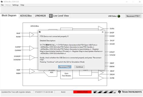 ADS42JB69EVM The Board Was Not Recognized By The PC Data Converters Forum Data Converters