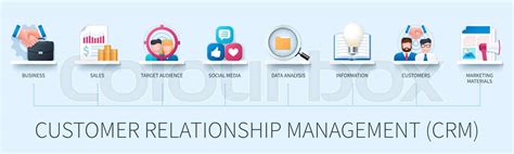 Crm Banner Concept Stock Vector Colourbox