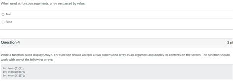 When Used As Function Arguments Array Are Passed By