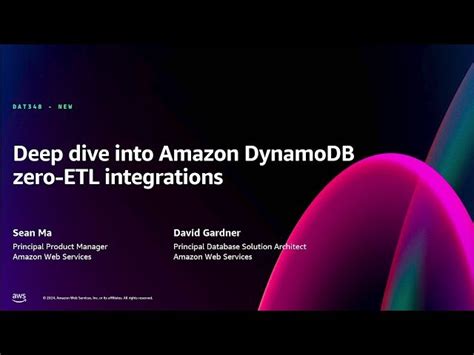 Free Video Deep Dive Into Amazon Dynamodb Zero Etl Integrations From Aws Events Class Central