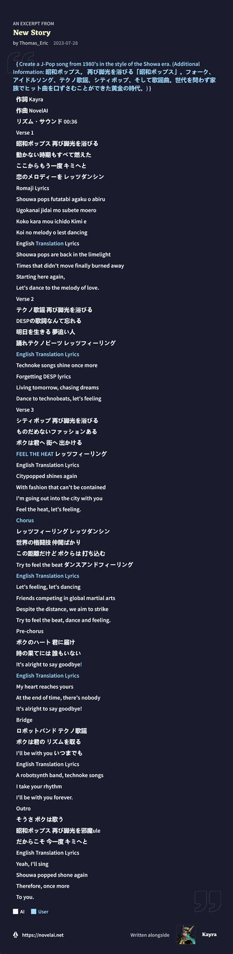 Testsexperiments Using Kayra Instruct Module Tesseract Preset Rnovelai