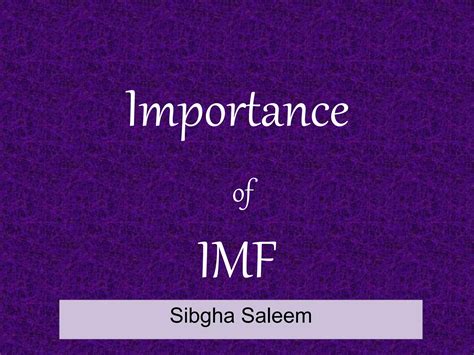 Imf Pptx