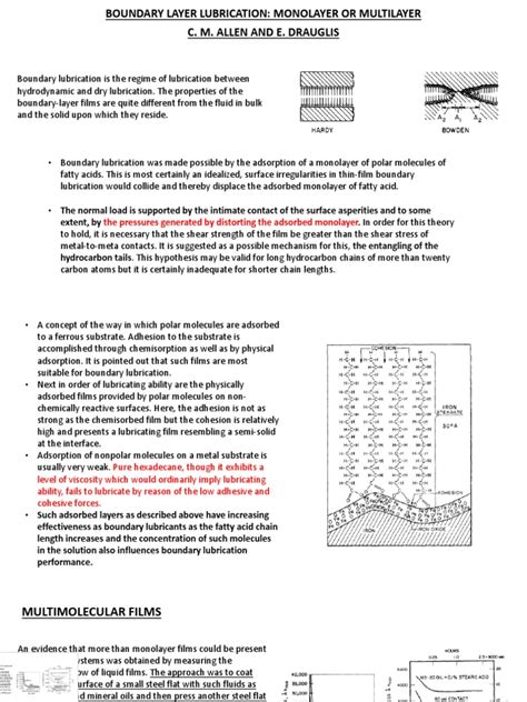 Boundary Layer Lubrication Film Thickness And Composition Pdf