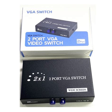 VGA Switch Box Port VGA SVGA Monitor Sharing Switch Box In Out For LCD PC TV Monitor