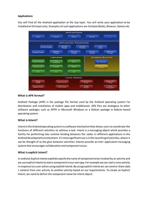 questions about android application development pdf