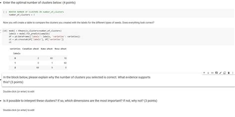 enter the optimal number of clusters below 4