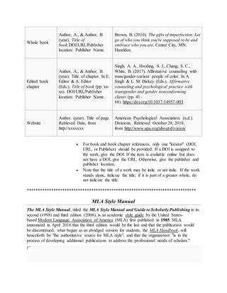 MLA APA Styles PDF