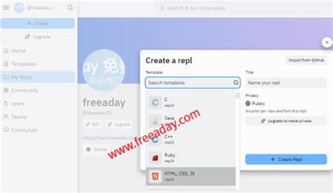 Replit 免费代码托管平台 可在线实时运行代码 免费资源网