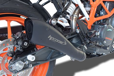 Hp Corse Exhaust Ktm 390 Duke Hydroform Black Silencer Conquest