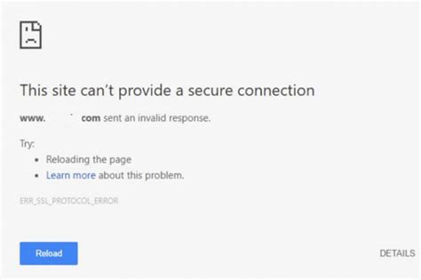 Ssl Error This Site Cant Provide A Secure Connection In Chrome Opera And Chromium Windows Os Hub