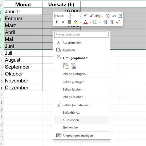 Excel Zeilen Ausblenden So Gehts 5 Minuten Excel