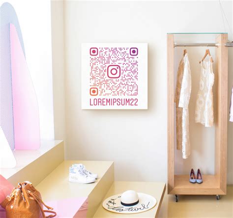 Aanpasbare Instagram QR Code Canvas TenStickers