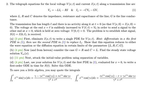 Solved Vx Litri Ix Cvtgv Where L R And C Denotes The Chegg Com