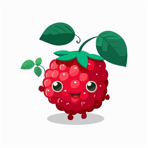 Premium Vector Vector Cute Raspberry Cartoon Style