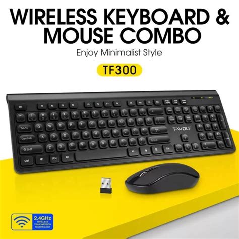 T Wolf TF300 Wireless Keyboard Mouse Set Pcgetz