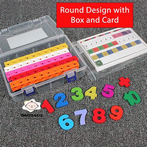 100pcs Counting Math Cube Educational Toy Mathlink Linking Cube Graphic Connection Blocks Link