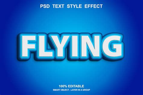 Premium PSD Flying Text Effect Editable