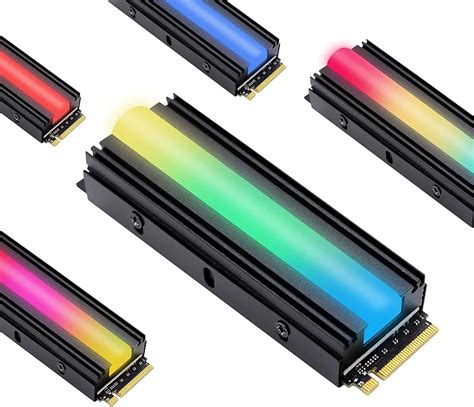 EZDIY FAB V ARGB SATA NVMe NGFF M Heatsink SSD Cooler For M SSD With Thermal Pad SSD