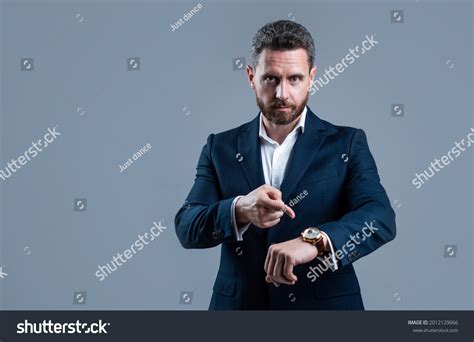 Man Pointing To Watch Stock Photos Images Photography Shutterstock