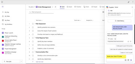 How Copilot Helps You In Microsoft Planner