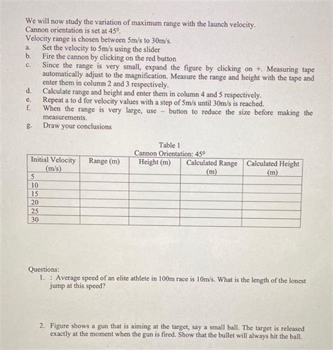 Solved We Will Now Study The Variation Of Maximum Range With Chegg Com