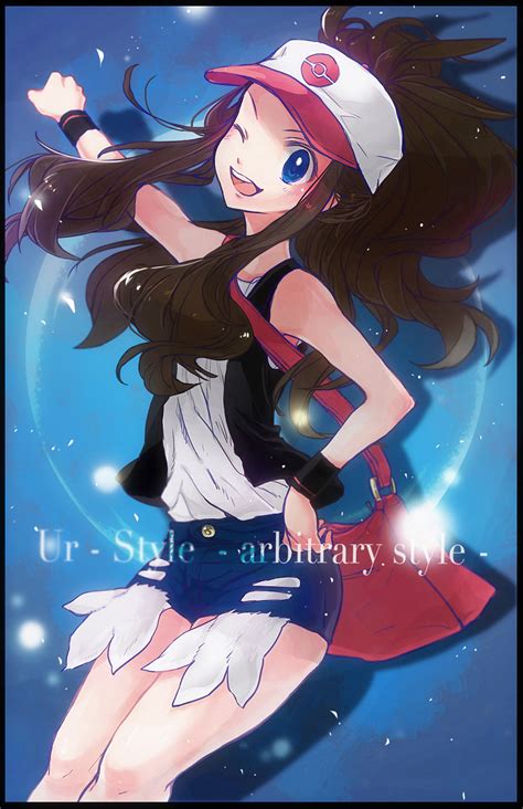 배경 화면 애니메이션 소녀들 포켓몬 힐다 포케몬 긴 머리 포니 테일 갈색 머리의 독주 삽화 디지털 아트 팬 아트 모자 1126x1739