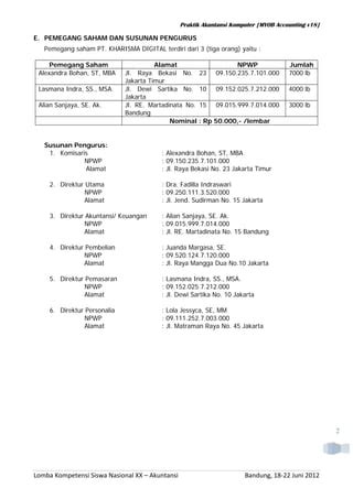 Soal Kompak Myob Lks 2012 Pdf