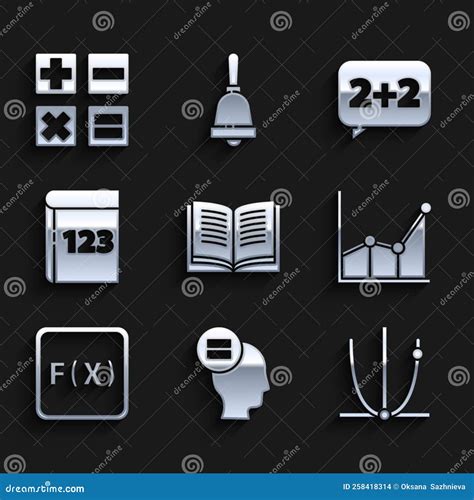 Set Open Book Calculation Graph Schedule Chart Diagram Function Mathematical Symbol Book