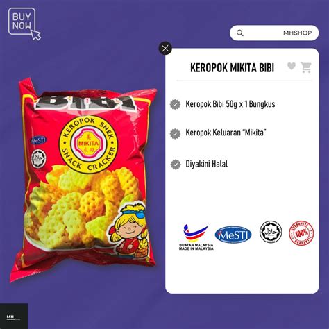 Mikita Keropok Bibi Mikita Bibi Mikita Bibi Snack Cracker