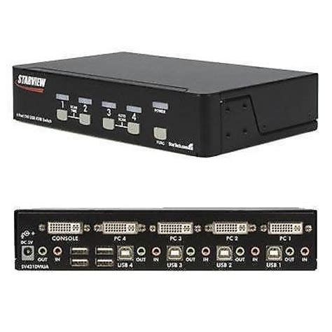 StarTech SV DVIUA Port DVI USB KVM Switch With Audio