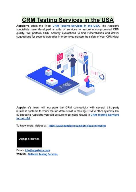 CRM Testing Services In The USA By Appsierra Issuu