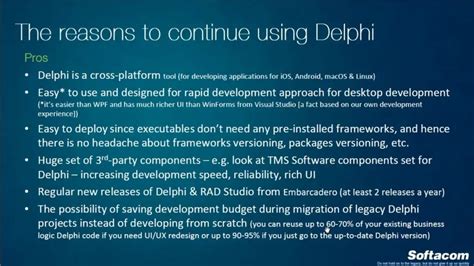 Mobile Apps Development Using Delphi Softacom