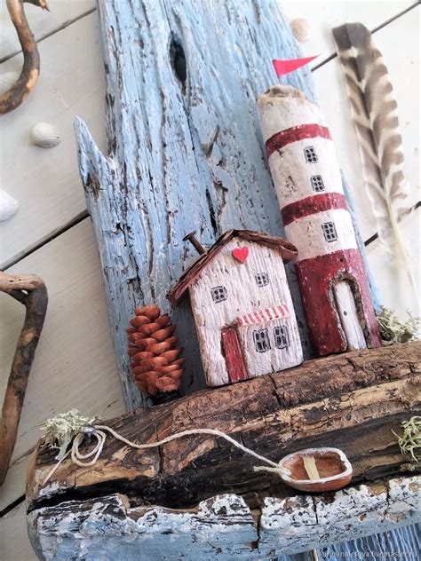 Ключница "Маяк на скалах -3" дрифтвуд – заказать на Ярмарке Мастеров ...