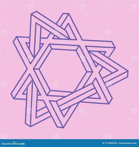 Impossible Optical Illusion Shapes Logo Optical Art Object Impossible Figures Line Art